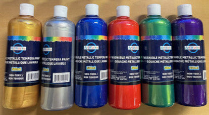 Metallic Liquid Tempera Paint Set - 6 x 500ml – Educational Toy Outlet