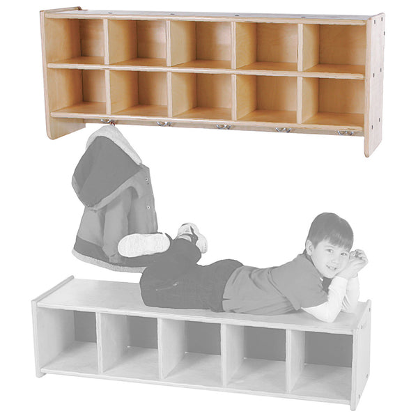 Wall Mount Coat Hook & Locker - 10 Section – Educational Toy Outlet