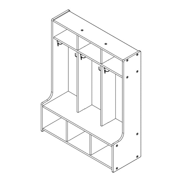 Coat Cubby - 3 Section – Educational Toy Outlet