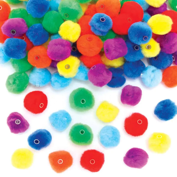 Bead Pom Poms - Assorted Colors - 1000 pc 2.5 Cm – Educational Toy Outlet