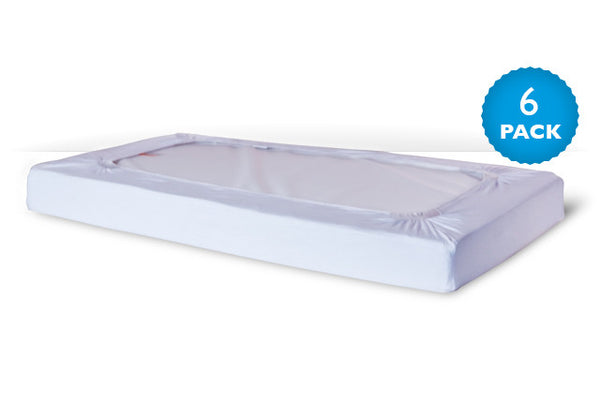 Safefit Elastic Full Size Fitted Crib Sheets - 6 Pc White – Educational ...